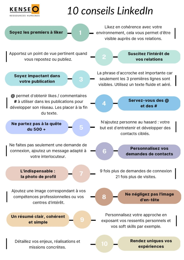 10 conseils LinkedIn - Kenseo